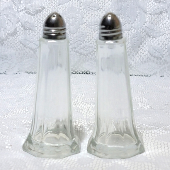 Unique Vintage | Dining | Vintage Salt And Pepper Shaker Octagon Clear ...